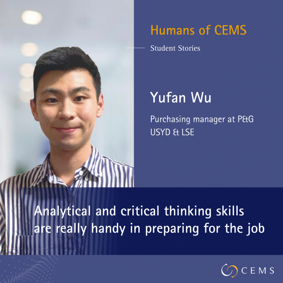 Humans of CEMS: Yufan Wu | CEMS